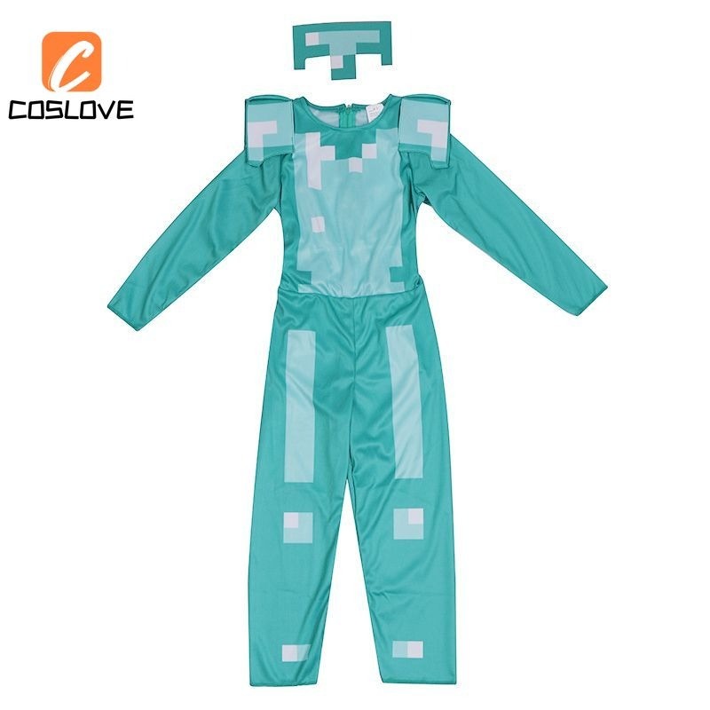 Minecraft Diamond Armour Cosplay Clothing Full Set Costume Suit For ...