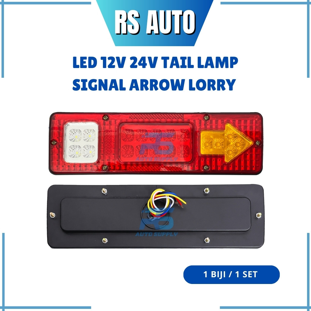 Led 12V 24V Truck Trailer 3 Tan 1 Tan Tail Lamp Lampu Belakang Lori ...