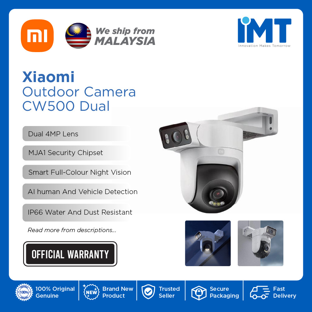 Xiaomi Outdoor Camera CW500 Dual | Dual 4MP lens | AI human detection ...