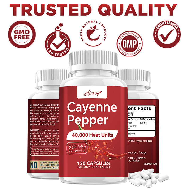 Airboy Pure Raw Cayenne Pepper, No Magnesium or Rice Powder, Pure, Lab ...