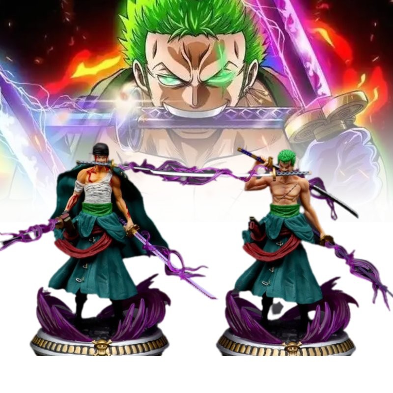 Pvc Exquisite Anime Model Handcrafted Three Sword Style Zoro Decoration ...