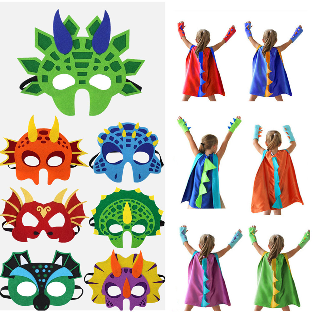 Dinosaur Felt Mask Dinosaur Cloak Set Tyrannosaurus Pterosaur ...
