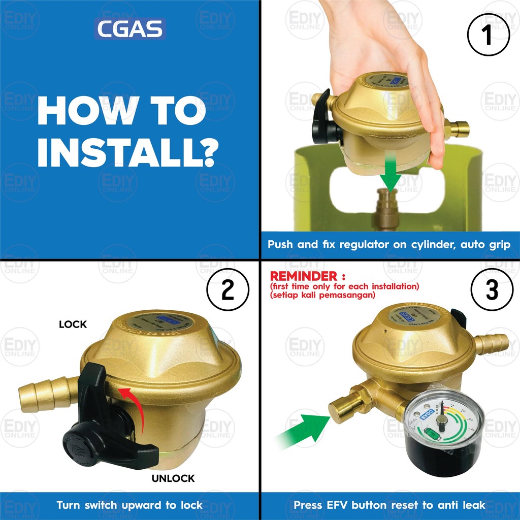【100% ANTI LEAK + DOUBLE LOCK + CHILD SAFETY】TRIPLE SAFETY GAS ...