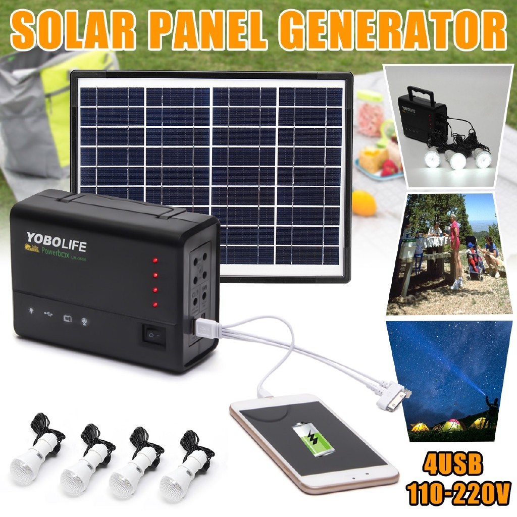 in stock Outdoor Portable Solar Panels Charging Generator Power System ...