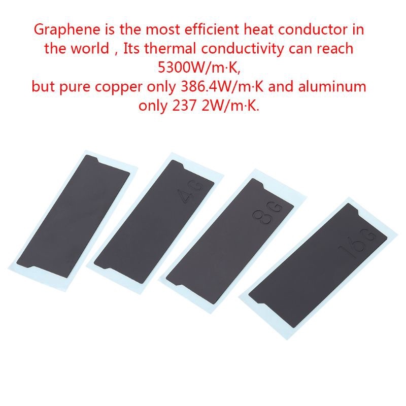 in stock PC Pure Copper Graphene Laptop Memory Heatsink Cooling RAM Kit ...