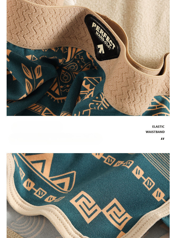 GOOD MiiOW Amaya Print Vintage Men Underwear Soft Boxer Men Breathable ...