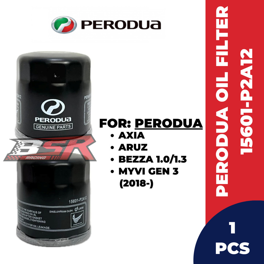 PERODUA Oil Filter For Axia/ Bezza/ Aruz/ Myvi New (15601-00R02 ...