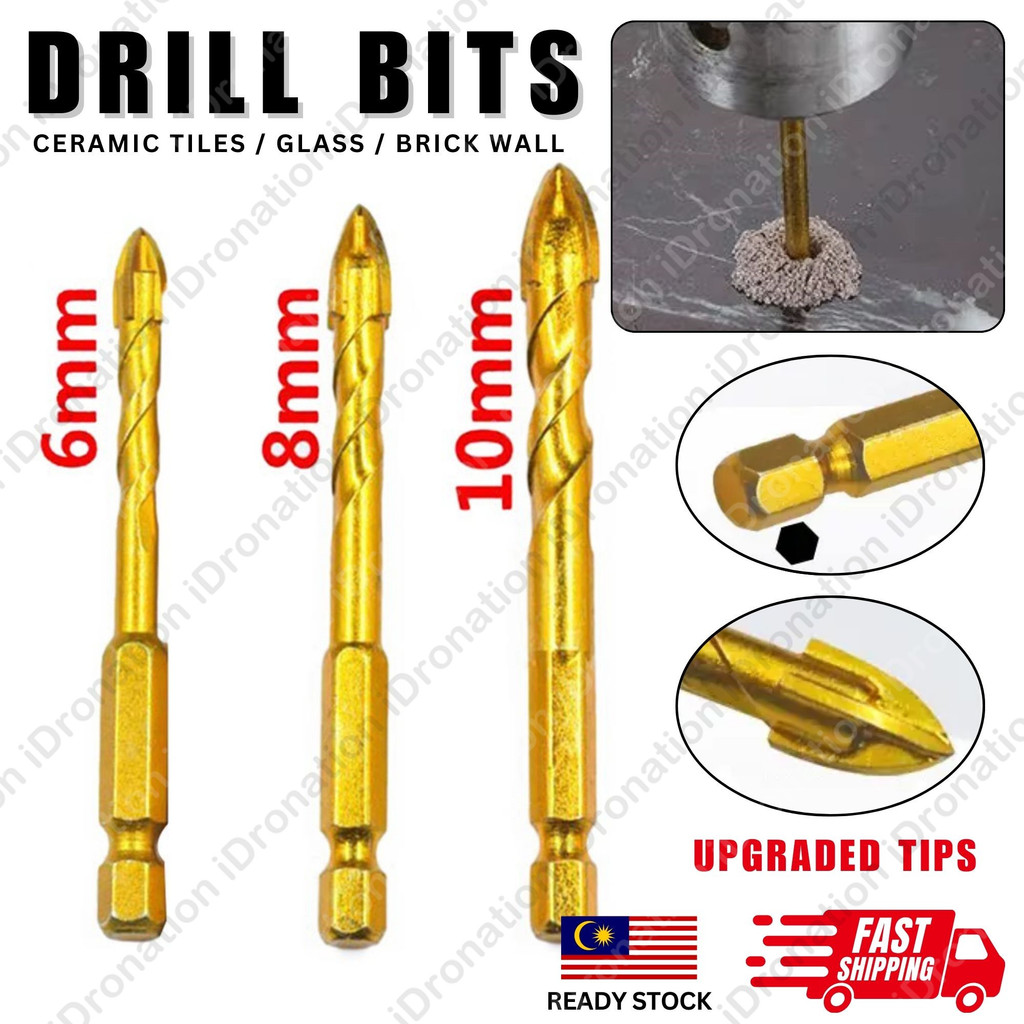 Drill Bits for Glass Ceramics Tiles Mosaic 6MM 8MM 10MM Tungsten ...
