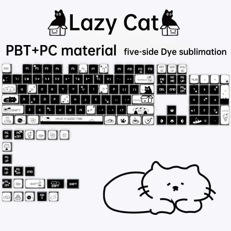 PBT Keycap Pudding Primary Machine Keycap Five-Sided Dye Sublimation ...