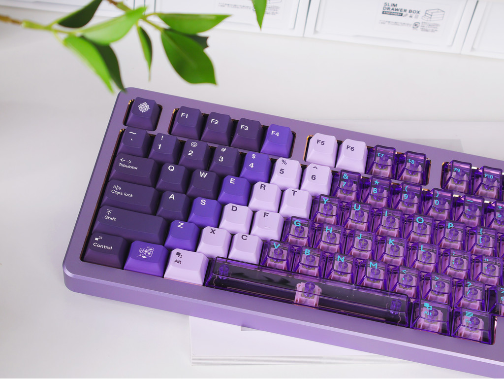 Lilac Keycaps Gradient Purple PBT+PC Light through Cherry profile ...