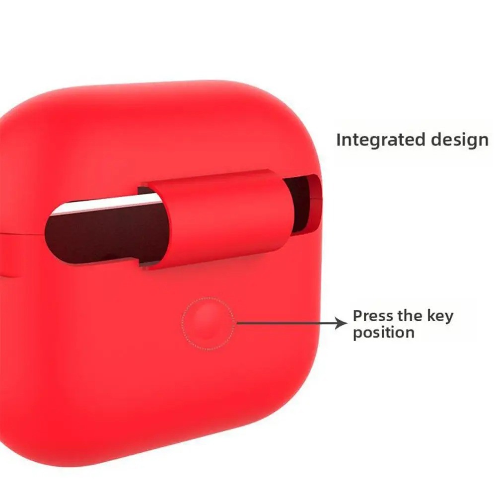 Casing For Airpods 4 Simple Style Solid Color Soft Silicone Shockproof ...