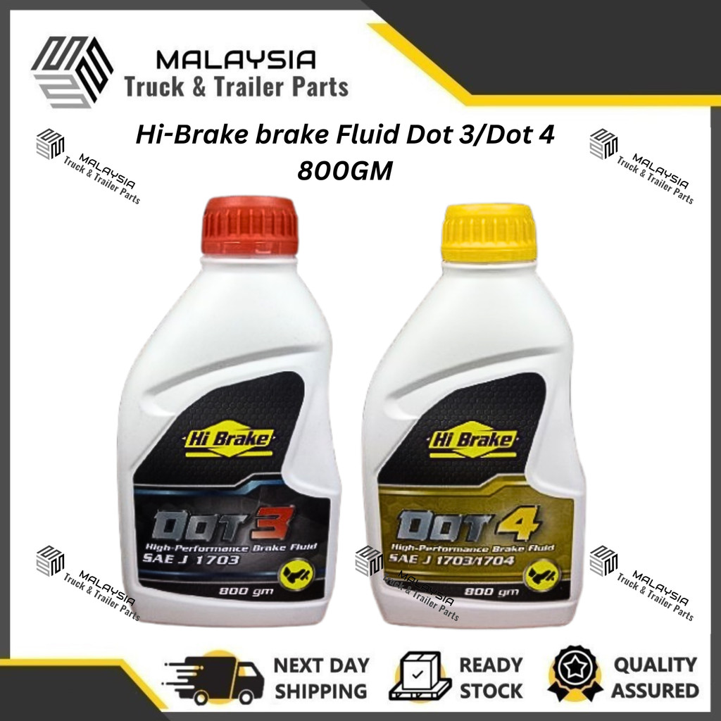 HI BRAKE BRAKE FLUID DOT 4, DOT 3 (800GM) MINYAK BREK TRUCK MOTOR CAR | Shopee Malaysia