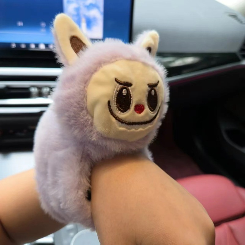 Labubu Slap Bracelet Funny Plush Doll Slap Circle Toy Cute Cartoon ...