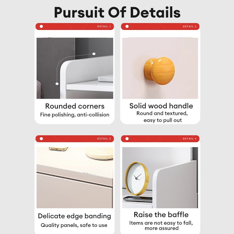 Teemo Single/Double Layer Storage Cabinet Heightened Bedside Rack ...