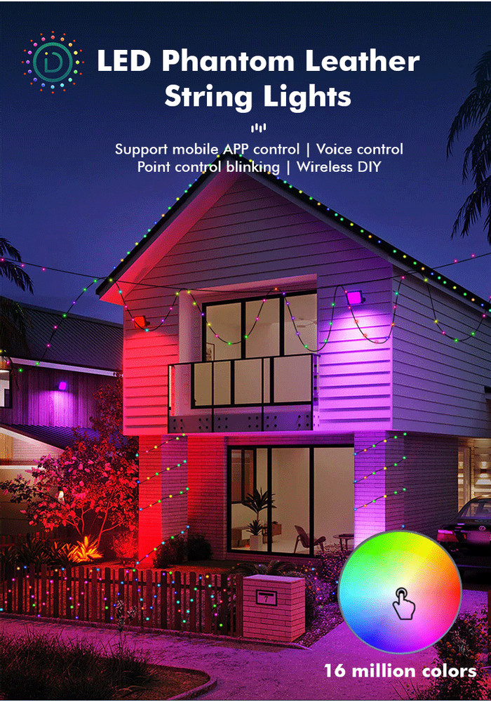Smart Voice-Controlled Christmas Lights Colorful Ambient Led Decorative ...