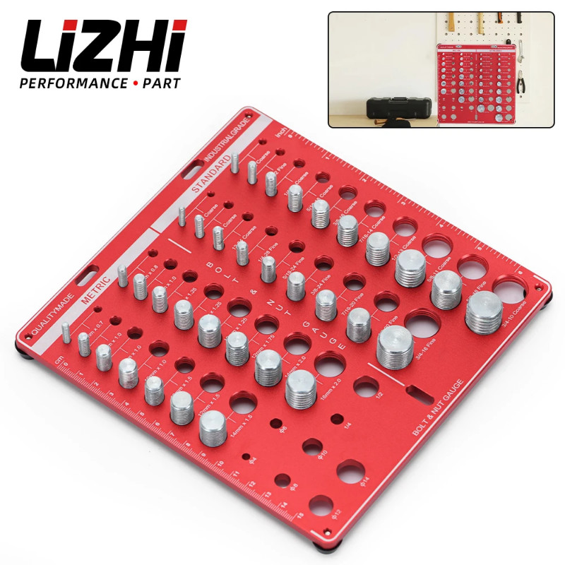 34PCS Screw Nut & Bolt Thread Checker W/ 15 Metric & 19 Standard Append ...