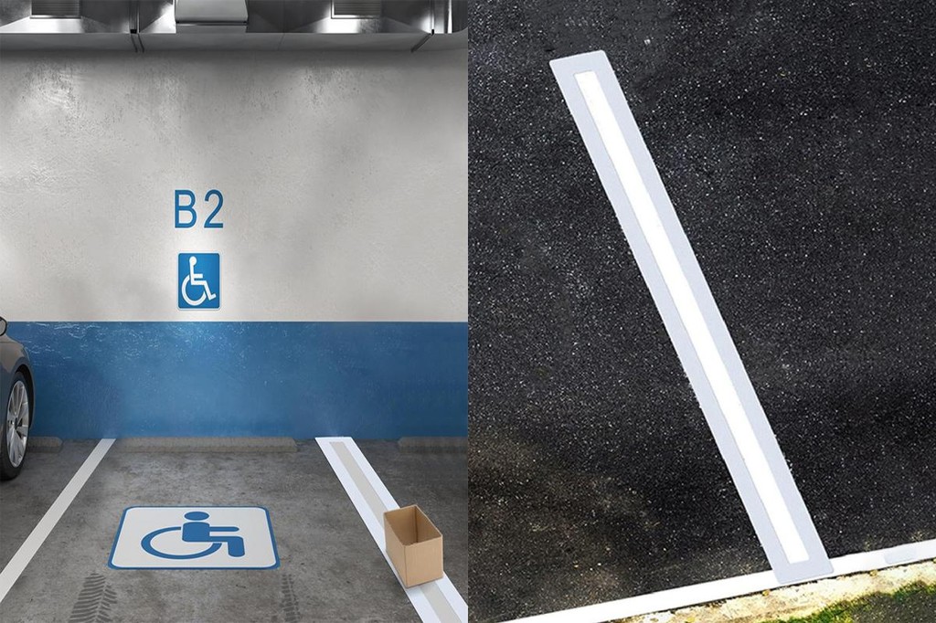 {biling} Silicone Line Template Parking Line Stencil Foldable Reusable ...