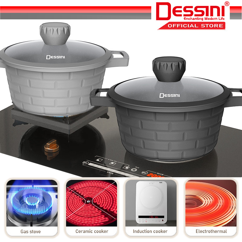 DESSINI ITALY SBB-20 20CM Casserole Die Cast Aluminium Induction Non ...