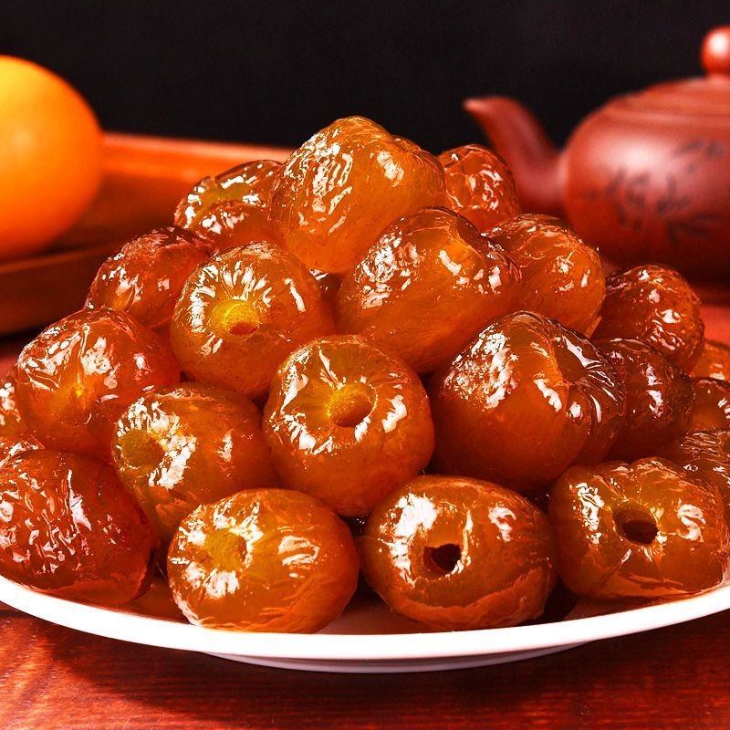 Ass hide glue candied jujube 505g canned snack red jujube gold wire ...