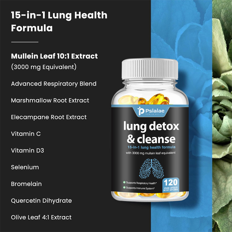 Pslalae Complete Mullein Leaf Supplement: Support Immune & Respiratory ...