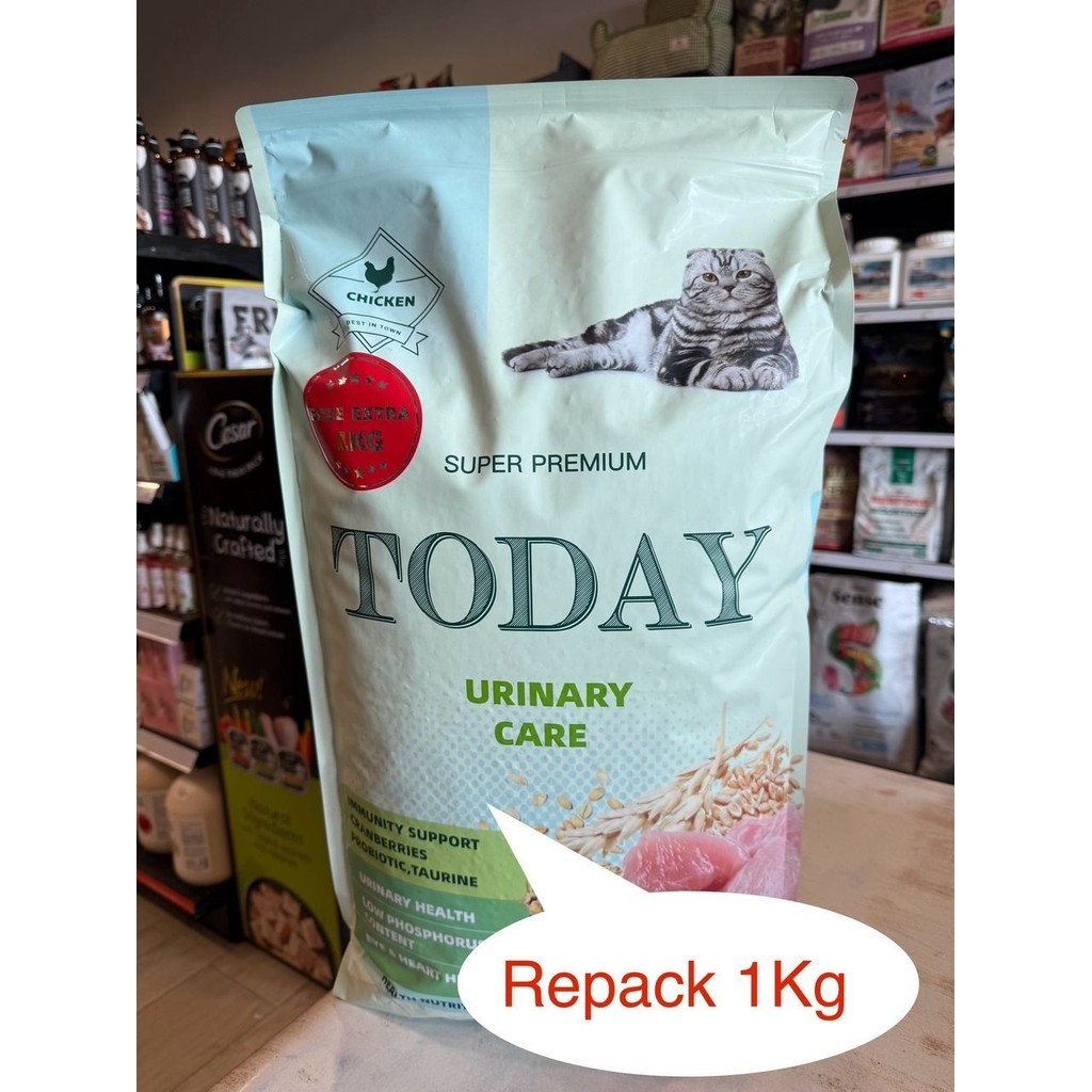 TODAY SUPER PREMIUM URINARY CAT FOOD REPACK 1KG MAKANAN KUCING | Shopee ...