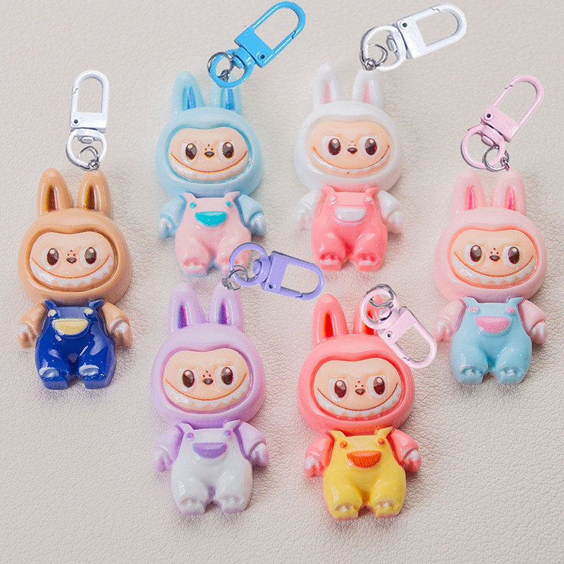 Cute Labubu Keychain Pendant Labubu Doll Key Chain SchoolBag Hanging ...