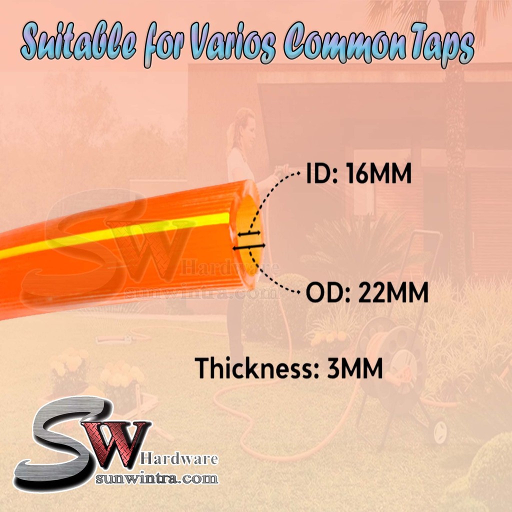 SUPER HIGH QUALITY Lawn Garden Hose Orange Chemi Hose Water Hose Pipe ...