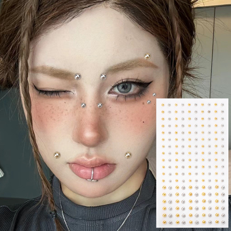 180Pcs No Piercing Lip Nail Sticker - Fake Lip Eyebrow Ear Stickers ...