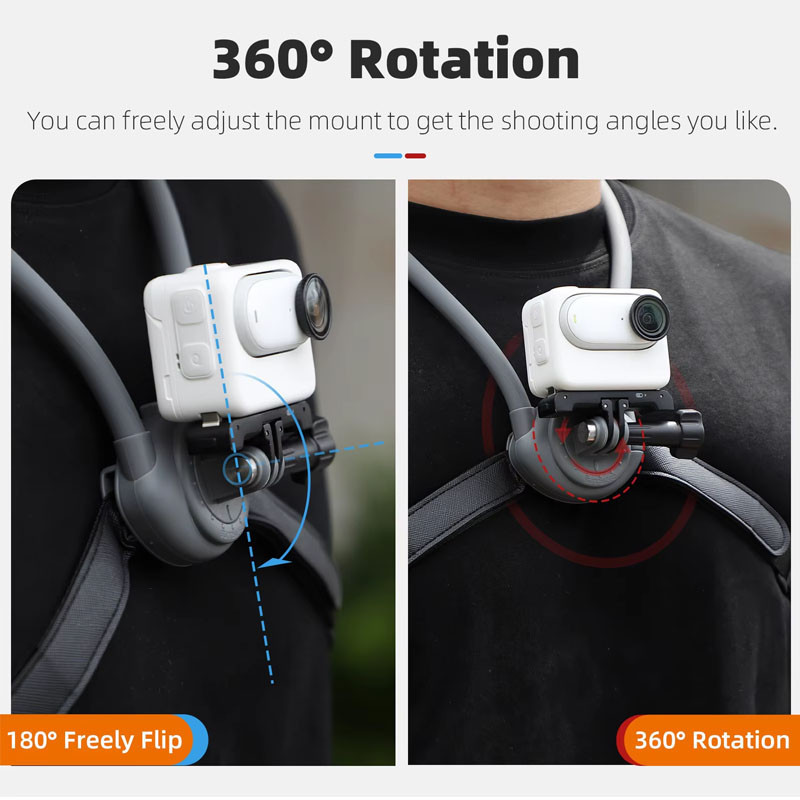 Neck Hold Mount Chest Mount For GoPro Hero 13 12 11 10 9 8 for Insta360 Ace Pro 2 X5 X4 X3 for ...