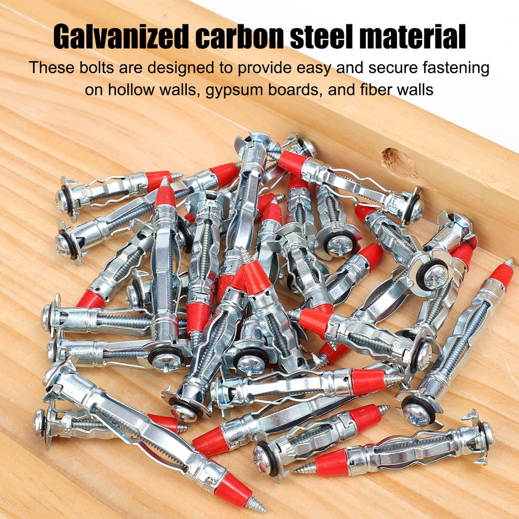 Petal Screw Anchors - Heavy Duty Bolt Hollow Drive Wall Anchor Screws ...