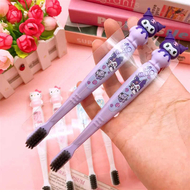 Kuromi Cinnamon Dog Children's Toothbrush Cute Cartoon Style Soft ...