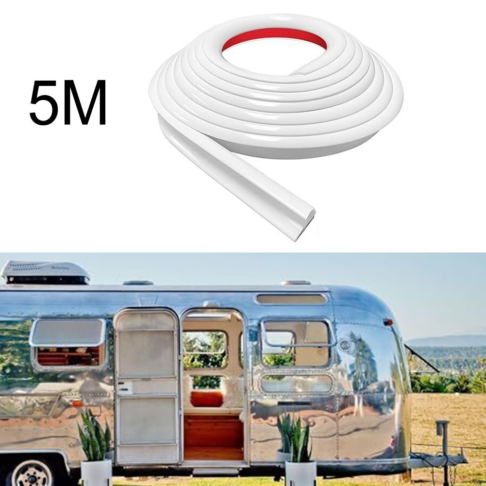 (THEBEST) 5M RV Rain Gutter 1/2" Height Drip Rail PVC Rain Strip Roof J ...