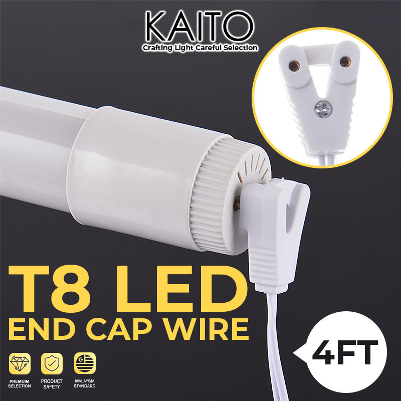 T8 LED End Cap Wire Tube Holder Set Lampu Kalimantang LED Ceiling Light ...