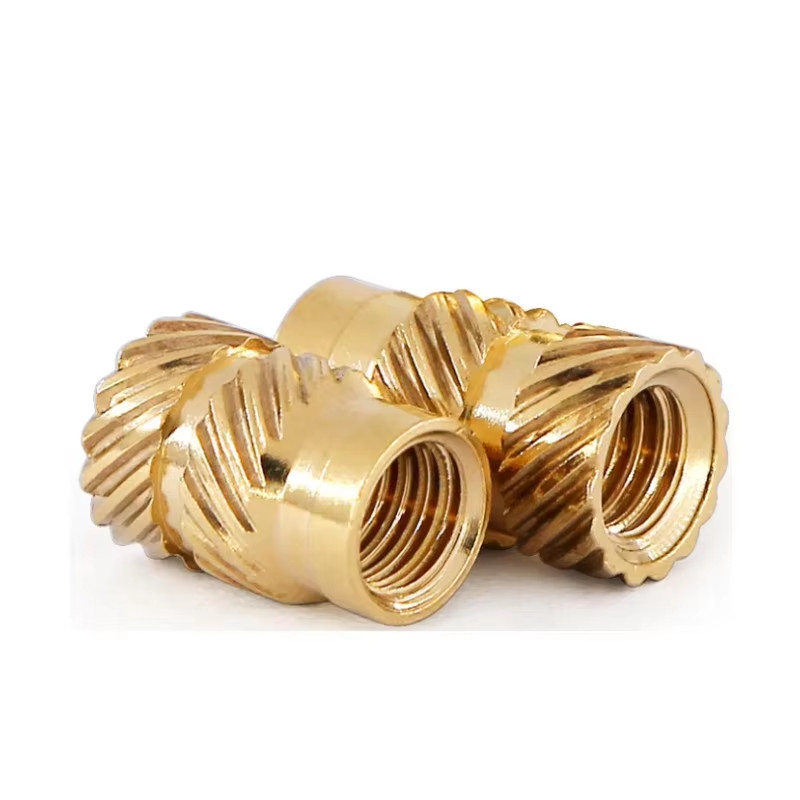M1 M1.4 M1.6 M1.7 M2 M2.5 M3 Brass Heat Insert Nut Double Knurled Twilled Hot Melt Injection ...