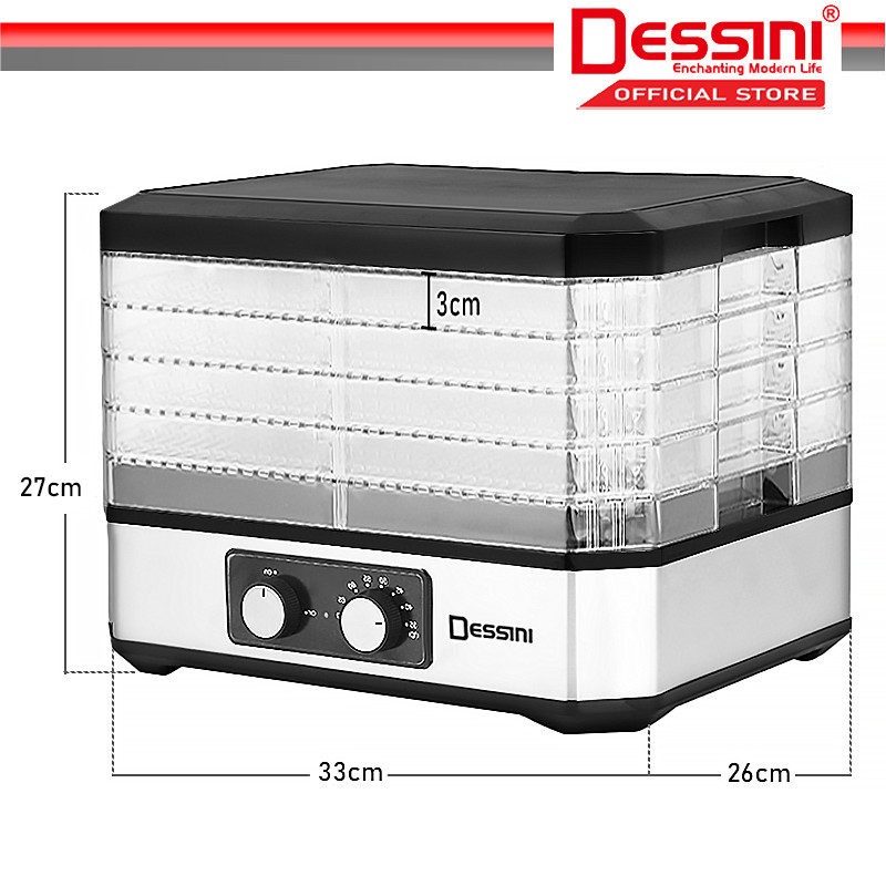 DESSINI ITALY 5 Layer Tray Food Dehydrator Dried Fruit Vegetable Meat ...