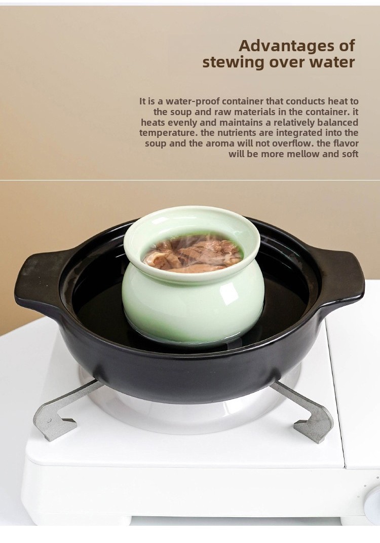 JIANJIA Multi functional one person mini stew pot high-quality ceramic heat-resistant and ...