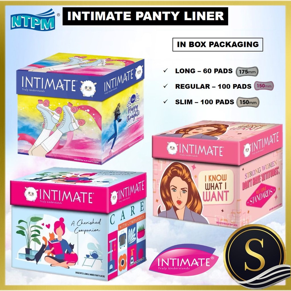 Intimate Box Unscented Pantyliner Sanitary Panty Liner Feminine Women ...