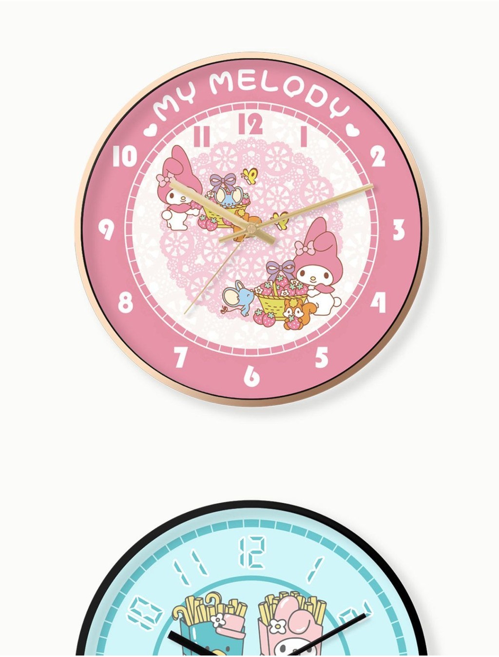 20CM Kawaii Anime Sanrio My Melody Wall Clock Cartoon Child Bedroom ...