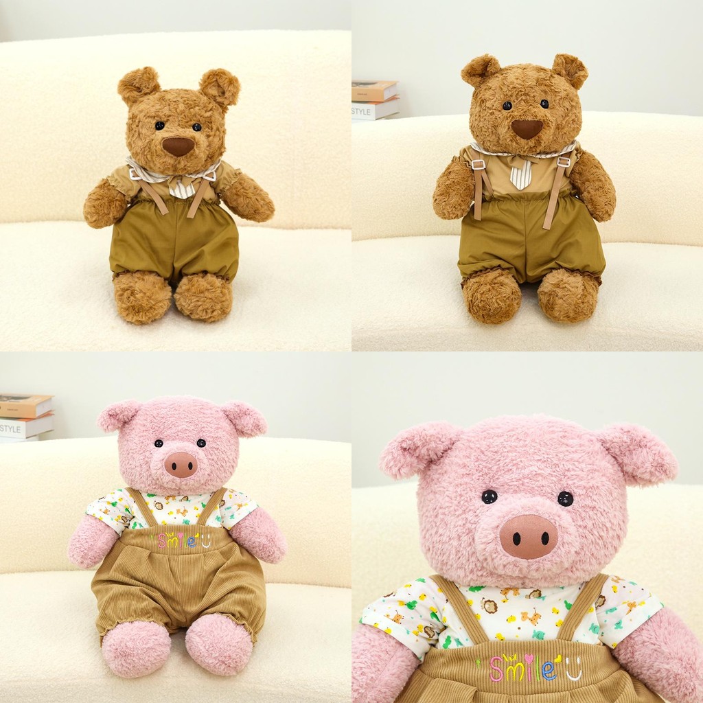 New Adorable Cute Pig Plush Teddy Bear Doll For Birthday Gift Pillow ...