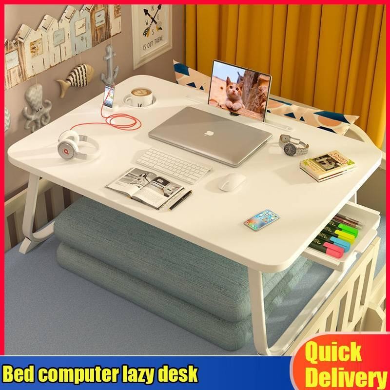in stock On bed small table desk student dormitory folding bay window ...