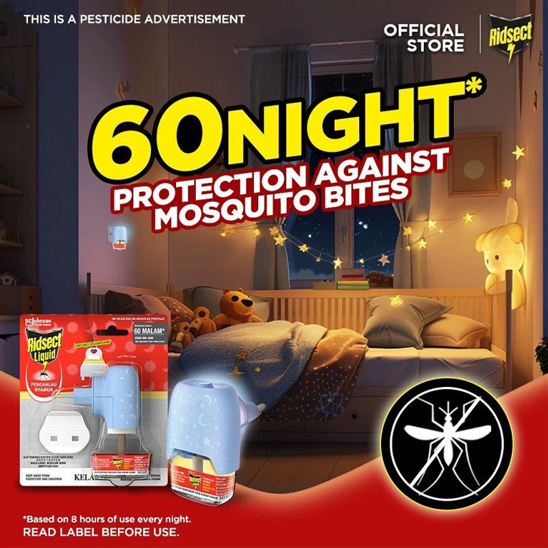 Ridsect Liquid Heater 44ml 60Day 480Jam Anti Mosquito All Night ...