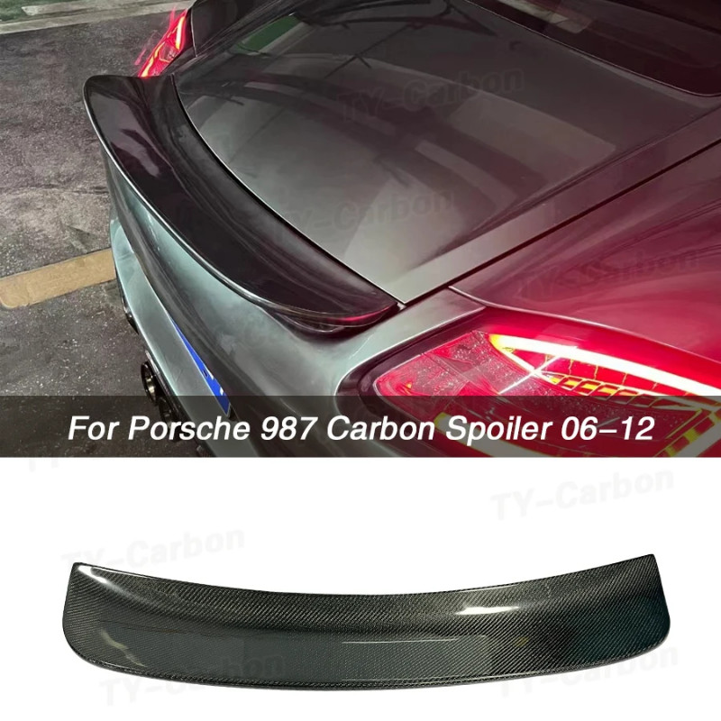 Real Carbon Fiber Car Rear Trunk Wing Spoiler For Porsche 987 Cayman ...