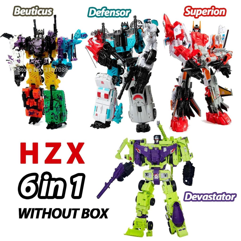 Transformation Robot Toys HZX Defensor Bruticus Superion Devastator IDW ...