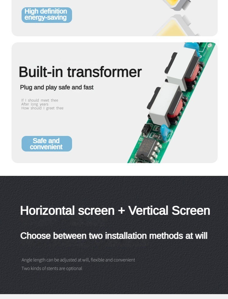 LED billboard display With telescopic boom hanging menu board display ...