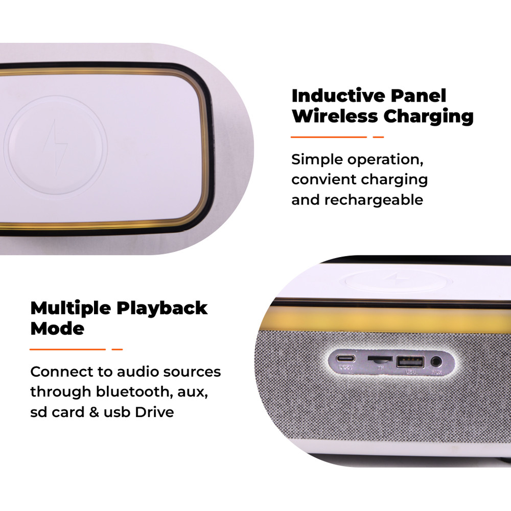 SonicGear Pandora Luma 5 Bluetooth FM Radio Clock Wireless Charging ...