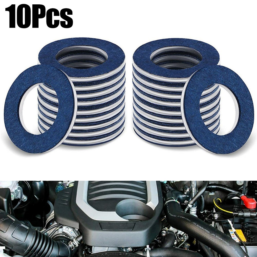 [HOT] 10PCS Aluminum Oil Drain Plug Washer Gasket For Lexus OEM#90430 ...