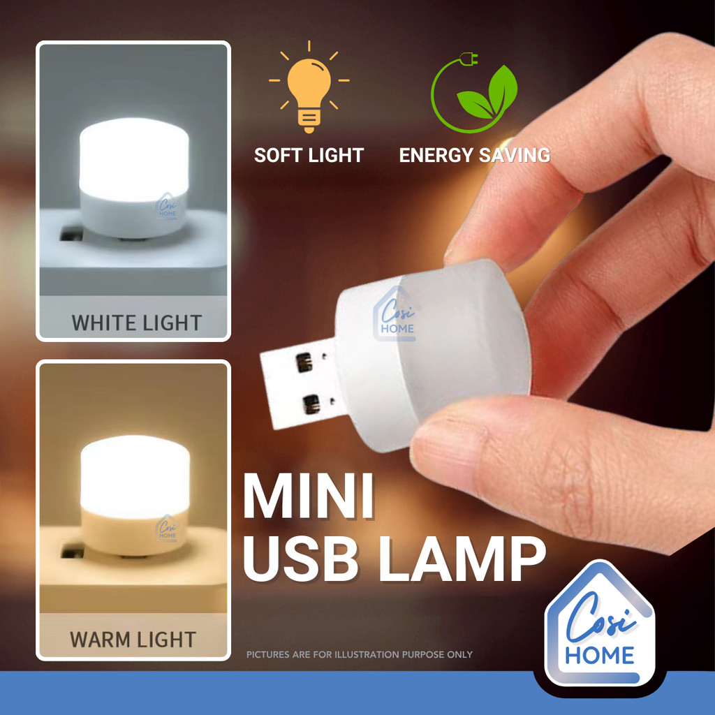 [1pc] Lampu USB Mini Mudah Alih untuk Bilik Tidur, Sesuai Digunakan ...