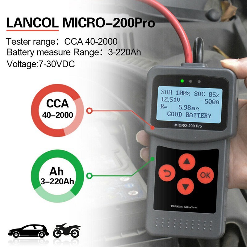 in stock Micro-200 Pro 12V 24V Car Diagnostic Tool Portable Battery ...