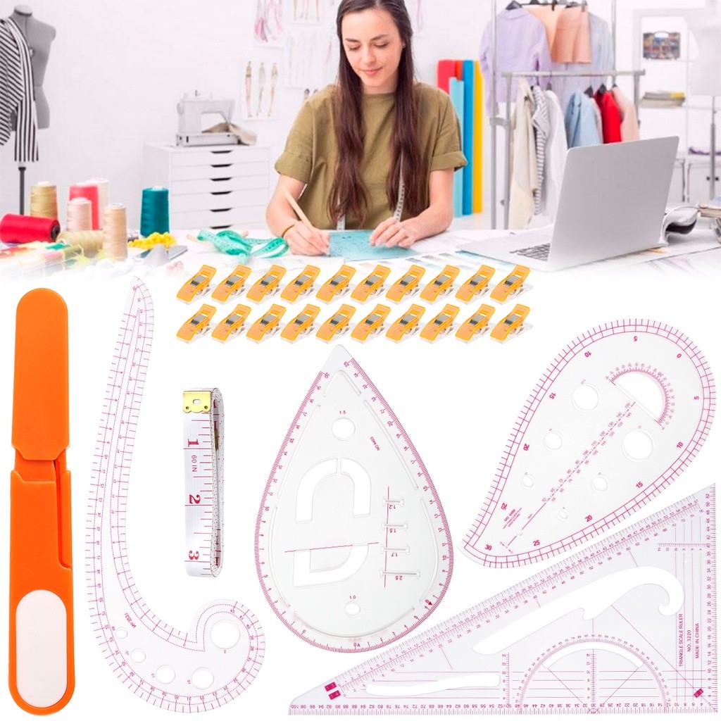 in stock Sewing Ruler French Curve Ruler Plastic Sewing Ruler Set ...