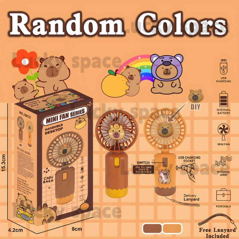Kuromi Capybara Portable USB Mini Fan Cinnamoroll Melody Kipas Mini ...